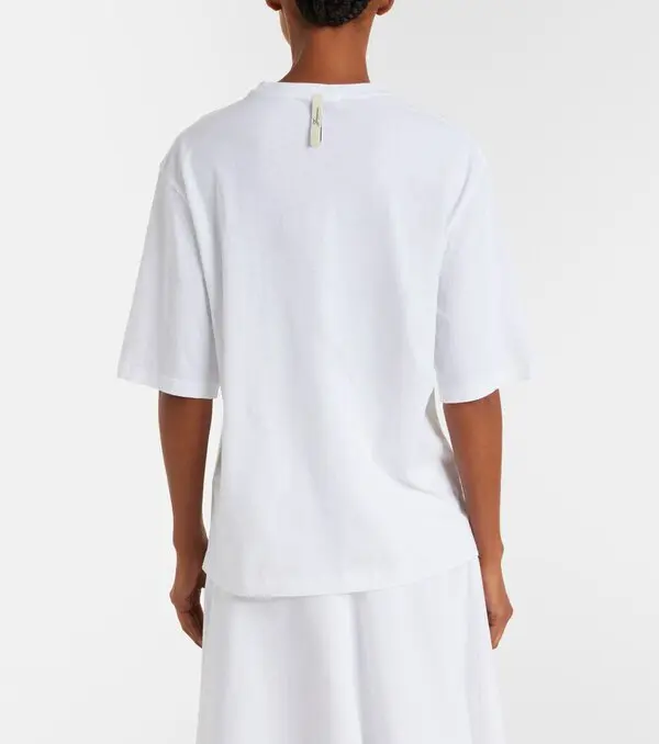 Jacquemus Logo Cotton-blend T-shirt - White