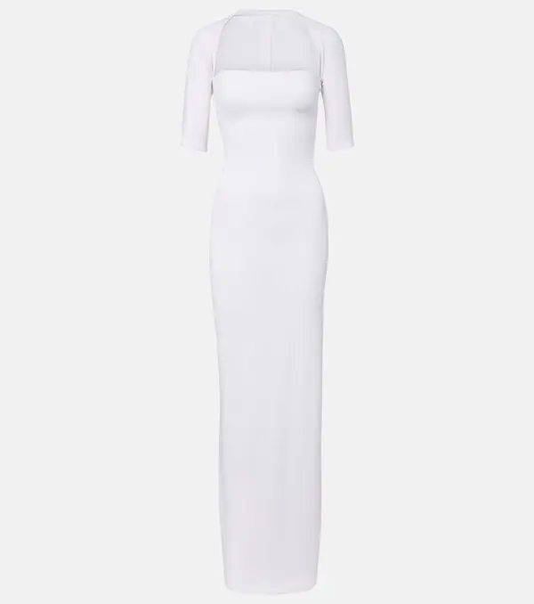 Jacquemus Bolero Jersey Gown - White