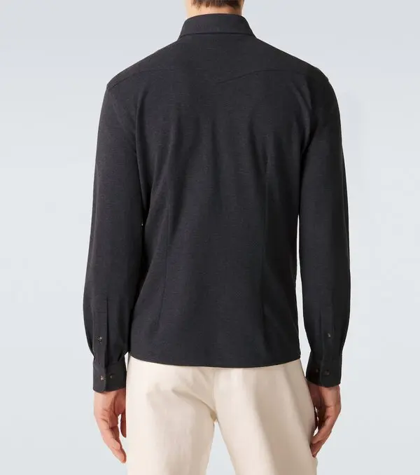 Brunello Cucinelli Cotton Overshirt - Grey