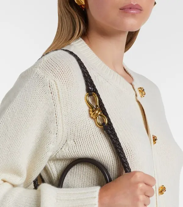 Bottega Veneta Andiamo Mini Woven Leather Bag - Brown