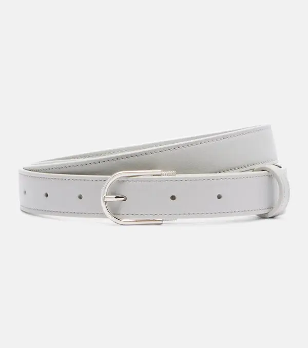 Victoria Beckham Dorian B Leather Belt - Grey