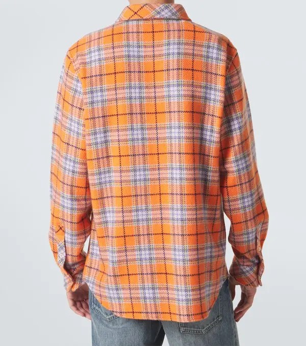 GOD'S TRUE CASHMERE Midnight Sun Cashmere Shirt With Carnelian - Orange