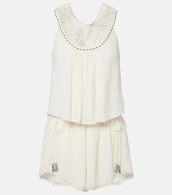 Isabel Marant Nilany Beaded Silk Romper