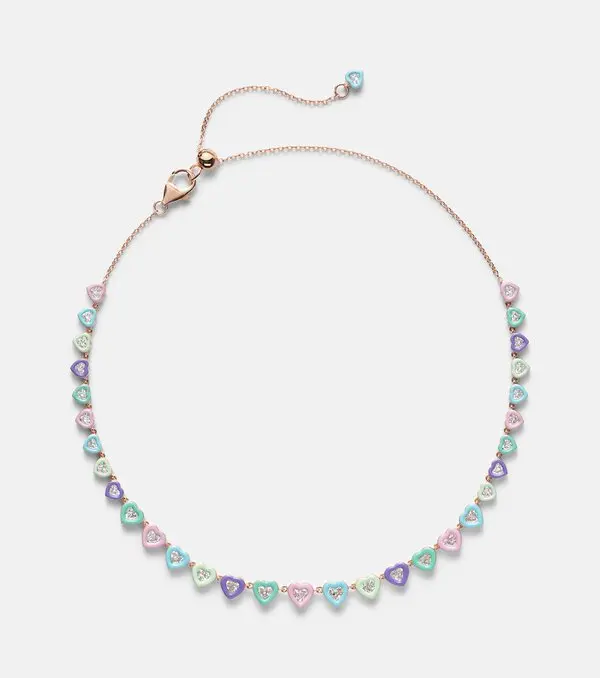 KAMYEN 18kt Rose Diamond Heart Choker - Gold