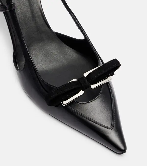 ROGER VIVIER Virgule 75 Leather Slingback Pumps - Black