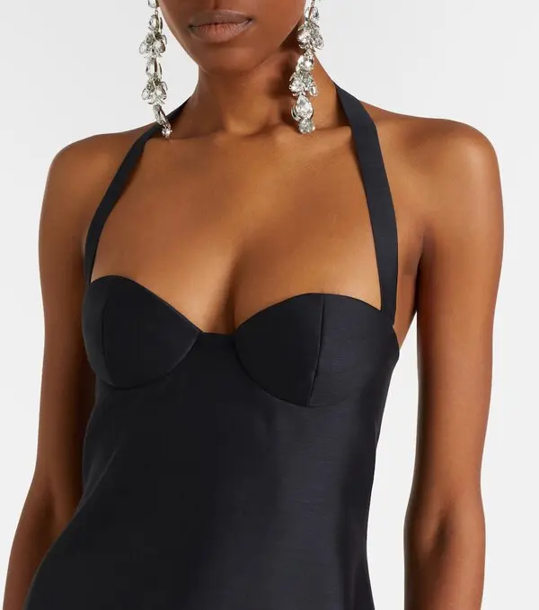 Magda Butrym Halterneck Wool-blend Bustier Dress