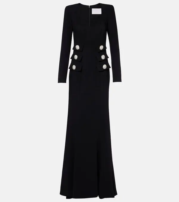 Costarellos Embellished Gown - Black