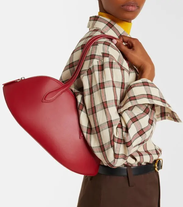 AESTHER EKME Cosmo Medium Leather Bowling Bag - Red