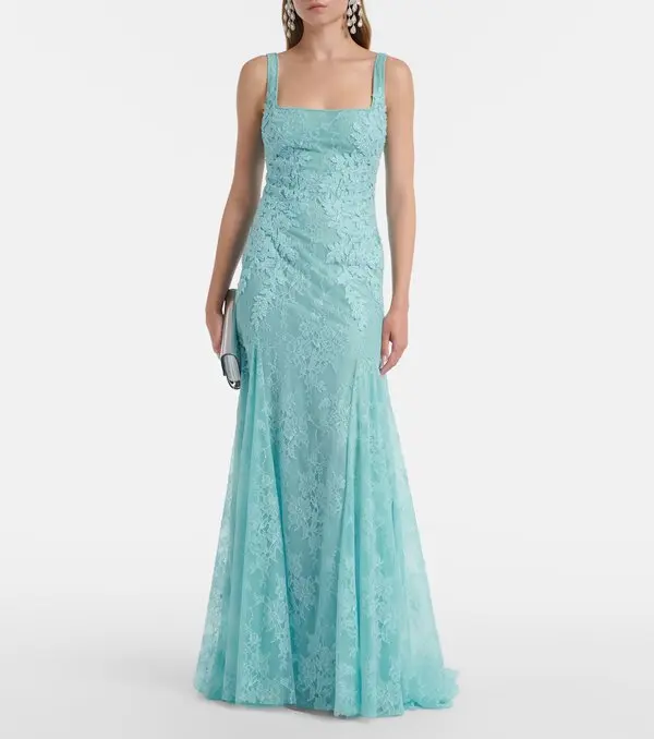Costarellos Lace Gown