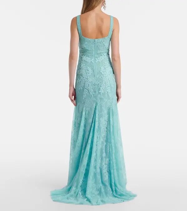 Costarellos Lace Gown
