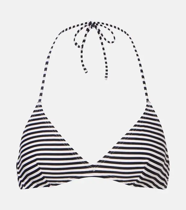 NILI LOTAN Striped Bikini Top