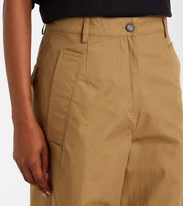 Dries Van Noten Cotton Wide-leg Trousers - Beige
