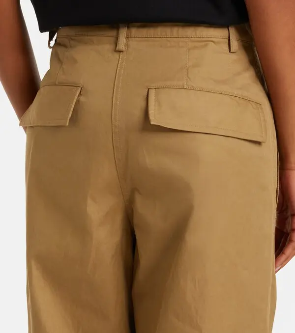 Dries Van Noten Cotton Wide-leg Trousers - Beige