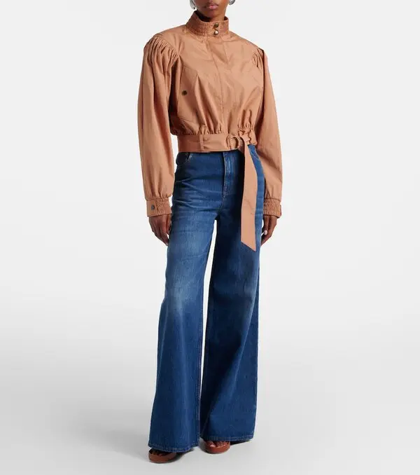 Chloé Belted Cotton Poplin Jacket