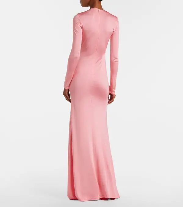 David Koma Embellished Satin Gown