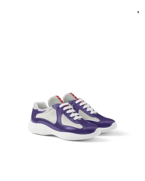 Prada America's Cup Biker Fabric Sneakers - Purple