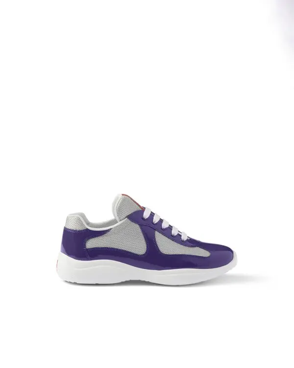 Prada America's Cup Biker Fabric Sneakers - Purple