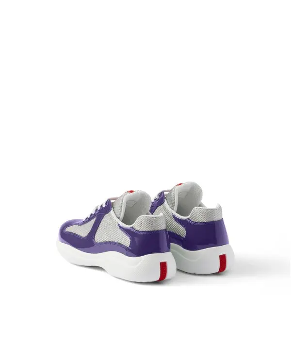 Prada America's Cup Biker Fabric Sneakers - Purple