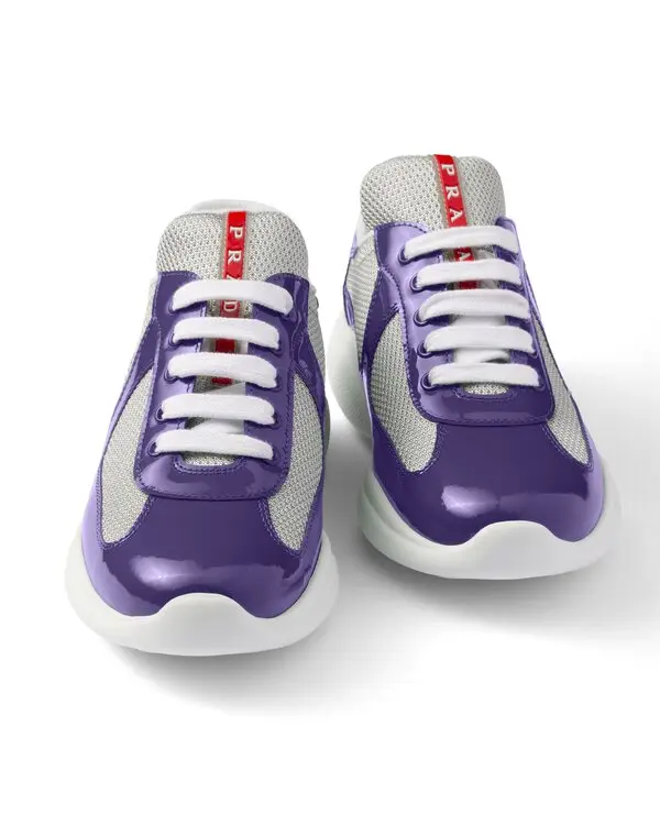 Prada America's Cup Biker Fabric Sneakers - Purple