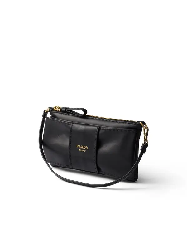 Prada Nappa Leather Zipper Pouch