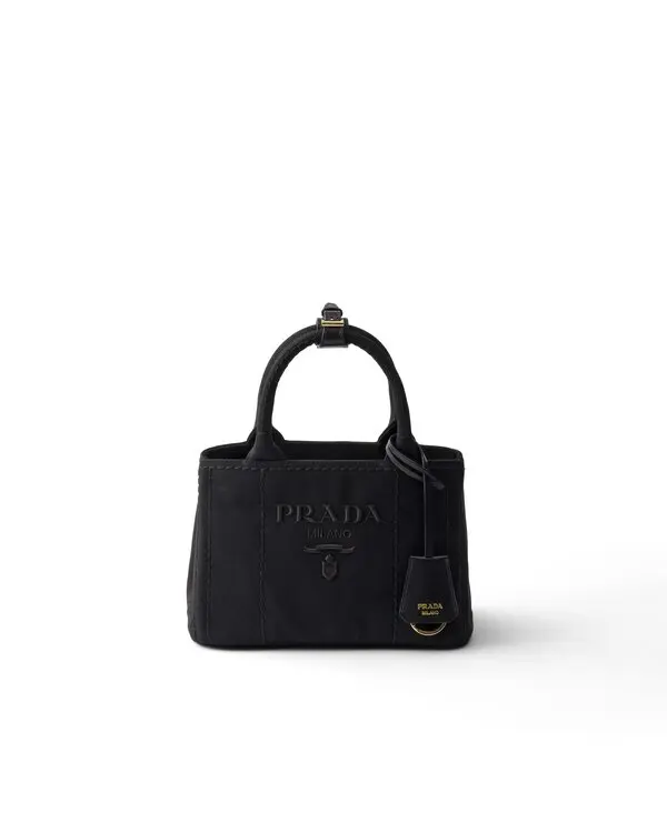 Prada Jardinière Cotton Canvas Mini-bag - Black