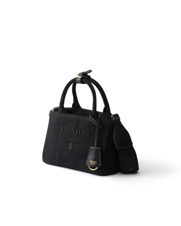 Prada Jardinière Cotton Canvas Mini-bag - Black