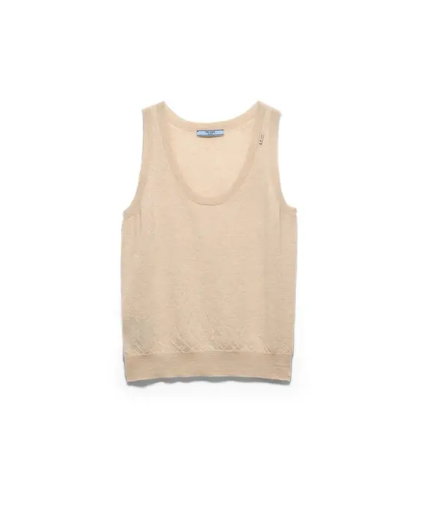 Prada Cashmere Tank Top - Neutral