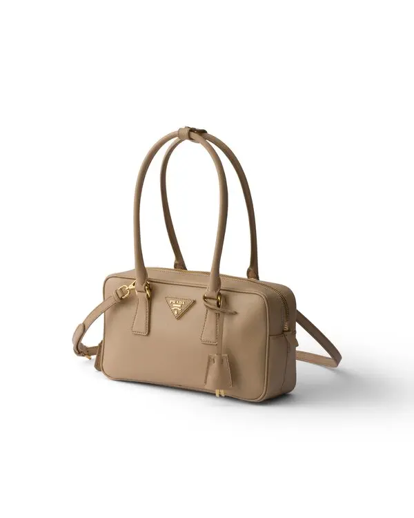 Prada Saffiano Leather Top-handle Bag - Neutral