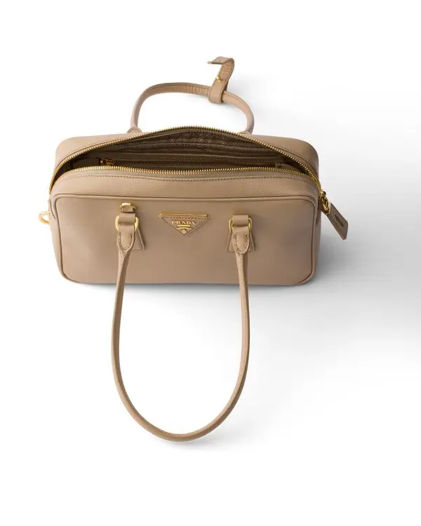 Prada Saffiano Leather Top-handle Bag - Neutral