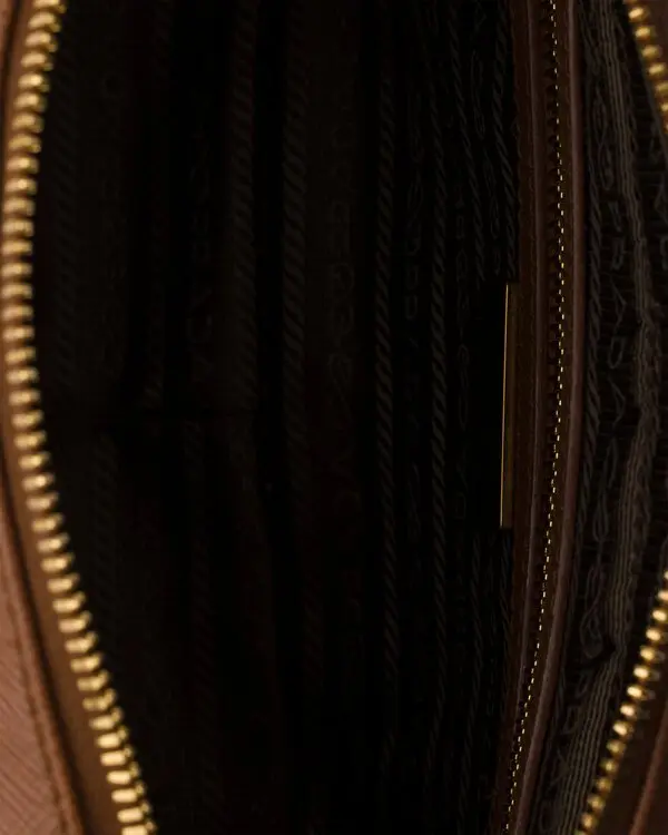 Prada Saffiano Leather Top-handle Bag - Brown