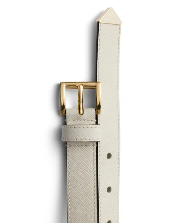 Prada Saffiano Leather Belt - Neutral