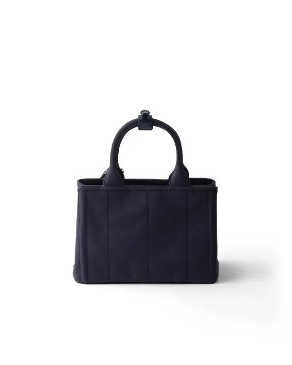 Prada Jardinière Small Cotton Canvas Bag - Blue