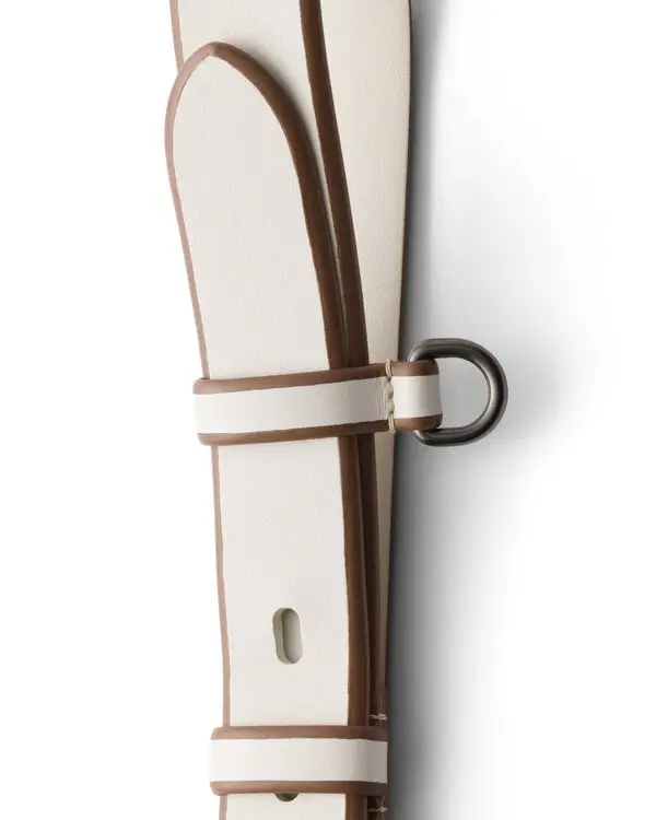 Prada Leather Belt - Neutral