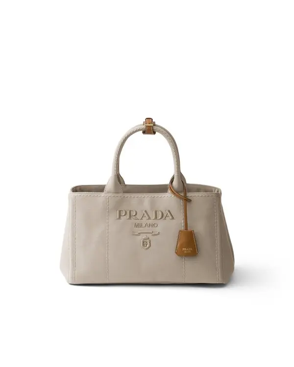Prada Jardinière Large Cotton Canvas Handbag