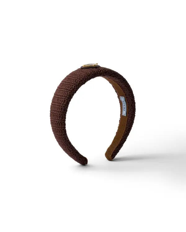 Prada Crochet Headband - Brown