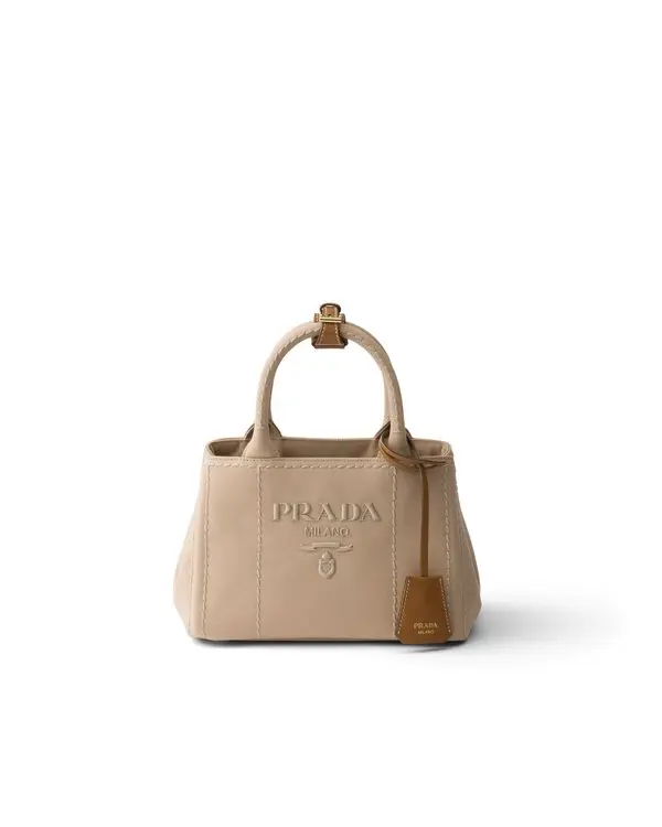 Prada Jardinière Cotton Canvas Mini-bag - Neutral
