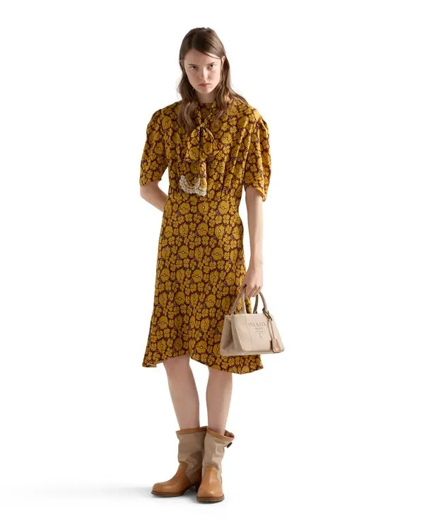 Prada Jardinière Cotton Canvas Mini-bag - Neutral