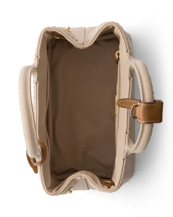 Prada Jardinière Cotton Canvas Mini-bag - Neutral
