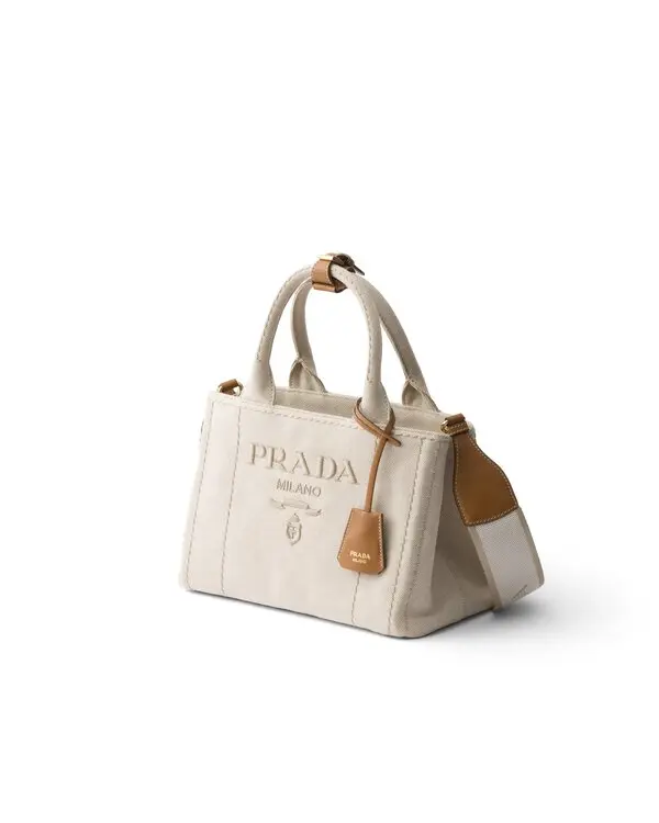 Prada Jardinière Small Cotton Canvas Bag