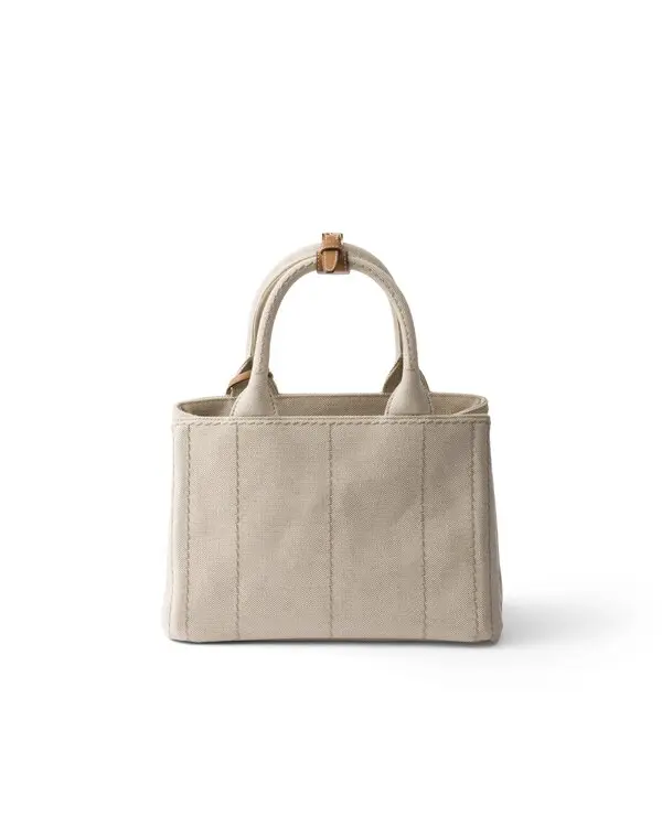 Prada Jardinière Small Cotton Canvas Bag