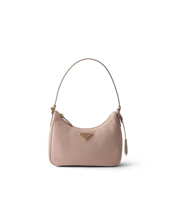 Prada Re-edition 2005 Nubuck And Saffiano Leather Mini-bag - Pink