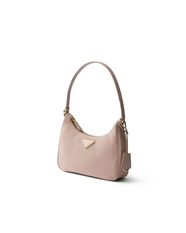 Prada Re-edition 2005 Nubuck And Saffiano Leather Mini-bag - Pink