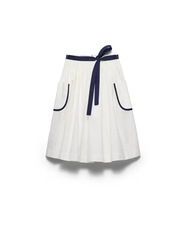 Prada Slubbed Toile Skirt