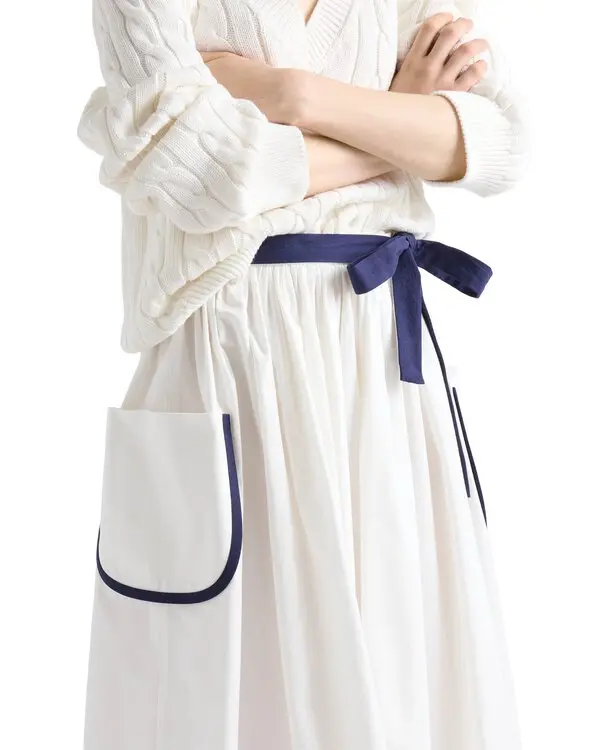Prada Slubbed Toile Skirt