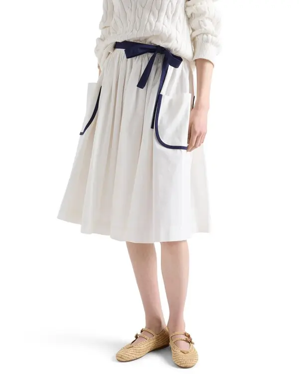 Prada Slubbed Toile Skirt