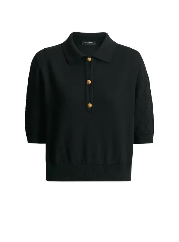 Balmain Knitted 3-button Polo