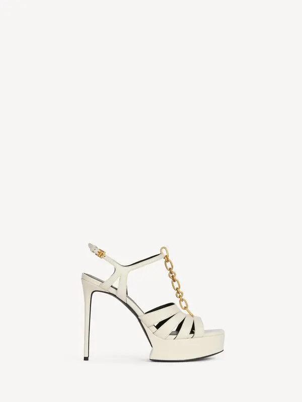 Balmain Sync Platform Sandals - White