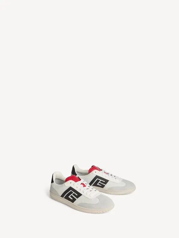 Balmain Swan Suede And Leather Trainers - Multicolor
