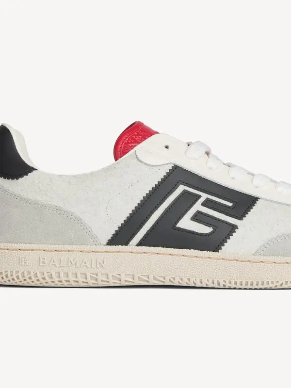Balmain Swan Suede And Leather Trainers - Multicolor