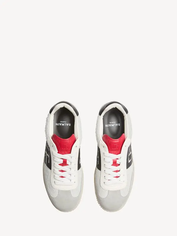 Balmain Swan Suede And Leather Trainers - Multicolor